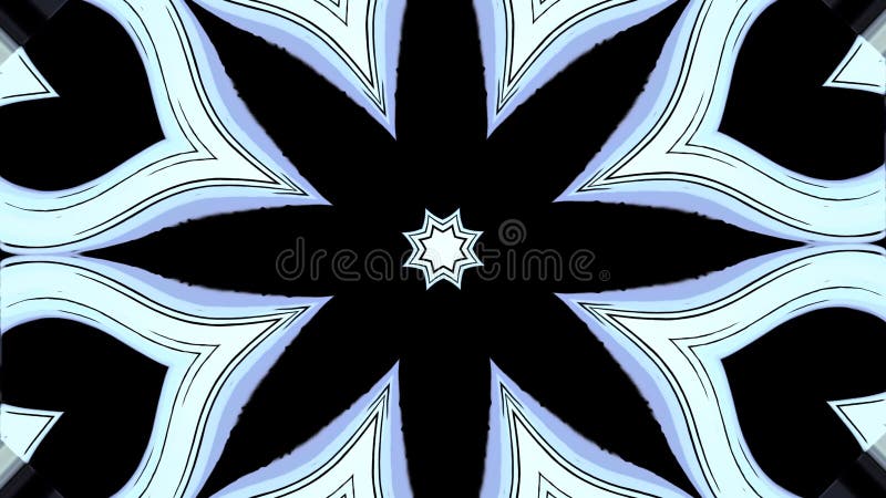 Moving Pattern with Petals on Black Background. Design Stock ...