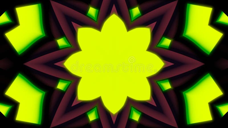 Moving Pattern with Pulsating Shapes. Design. Star Pattern with ...