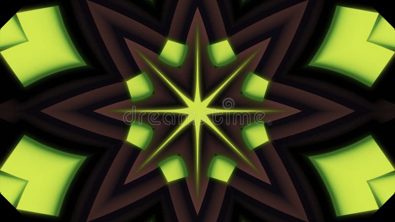 Moving Pattern with Pulsating Shapes. Design. Star Pattern with ...