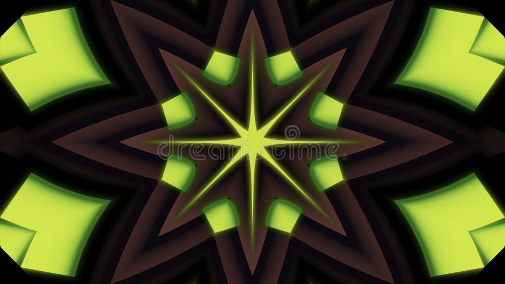 Moving Pattern with Pulsating Shapes. Design. Star Pattern with ...