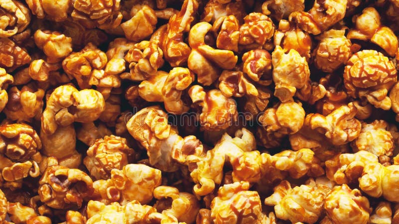Moving Pile of Caramel Popcorn. Stock Video - Video of tasty, dessert ...