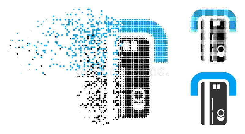 Moving Pixel Halftone Banking Machine Icon Stock Vector - Illustration ... Moving Pixel Halftone Banking Machine Icon Stock Vector - Illustration ...