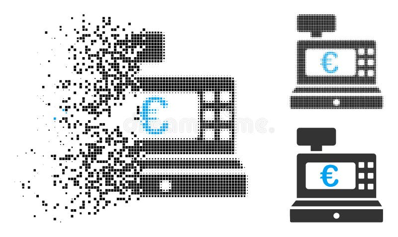 Moving Pixel Halftone Euro Cashbox Icon Stock Vector - Illustration of ... Moving Pixel Halftone Euro Cashbox Icon Stock Vector - Illustration of ...
