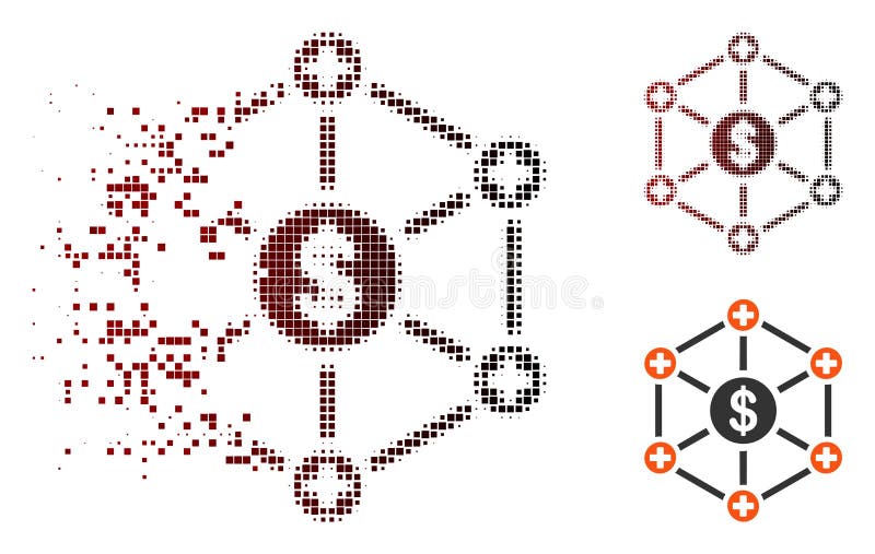 Moving Pixel Halftone Financial Medical Network Icon Stock Vector ... Moving Pixel Halftone Financial Medical Network Icon Stock Vector ...