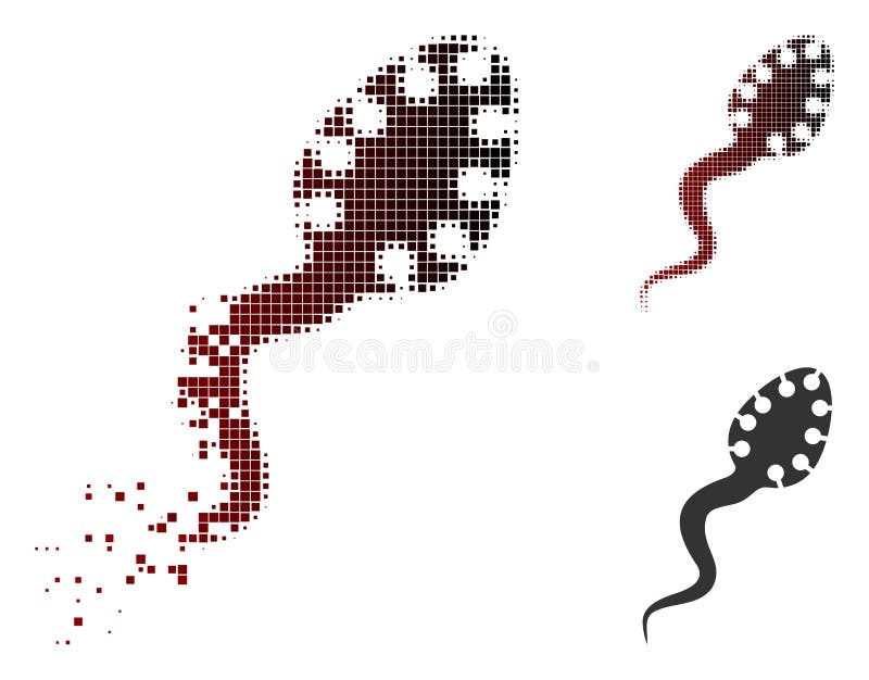 Moving Pixel Halftone Infectious Microbe Icon Stock Vector ... Moving Pixel Halftone Infectious Microbe Icon Stock Vector ...
