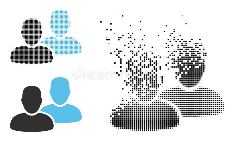 Moving Pixel and Original Clients Icon Stock Vector - Illustration of ...
