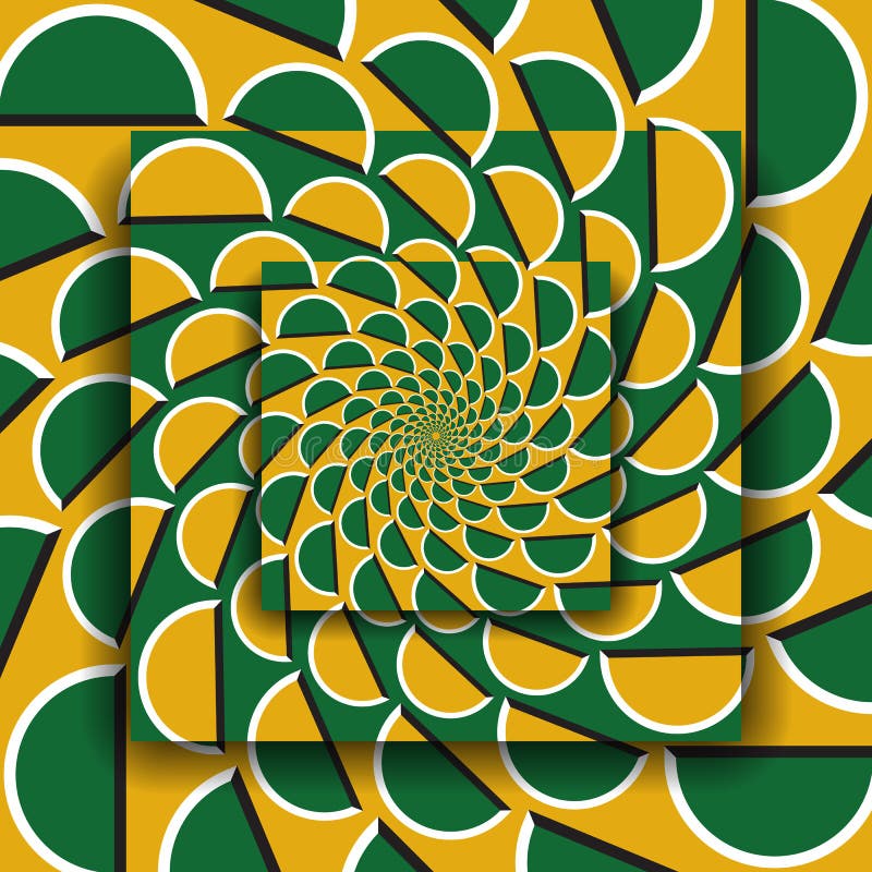 Moving Platforms with a Circular Spiral Pattern. Optical Illusion ...