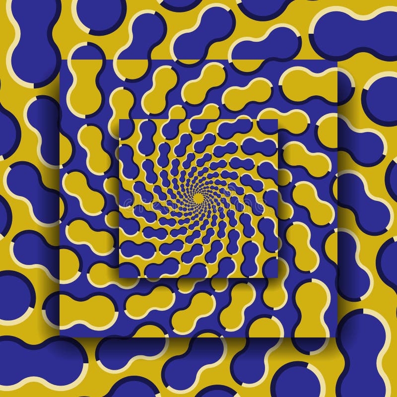 Moving Platforms With A Circular Spiral Pattern. Optical Illusion ...