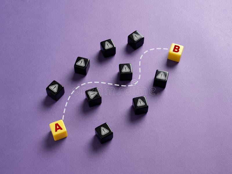 Moving from Point a To Point B and Overcoming Obstacles Stock Image ...