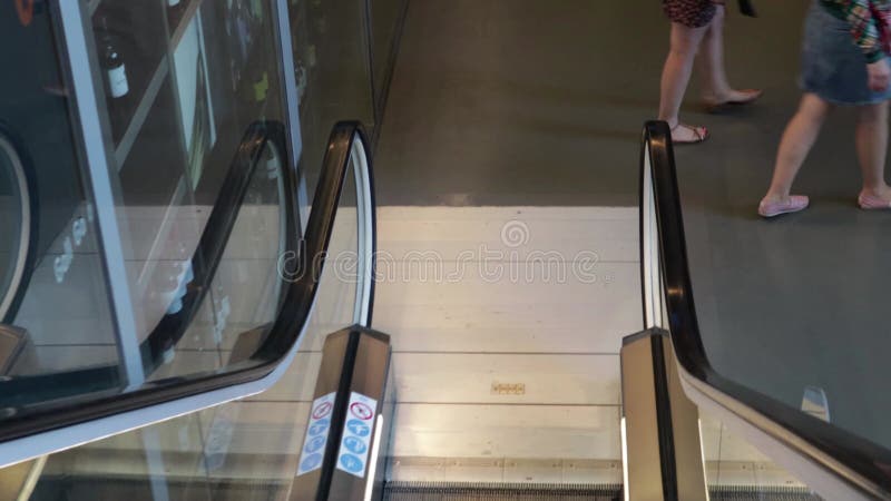 View from the Top of the Escalator Staircase Stock Footage - Video of ...