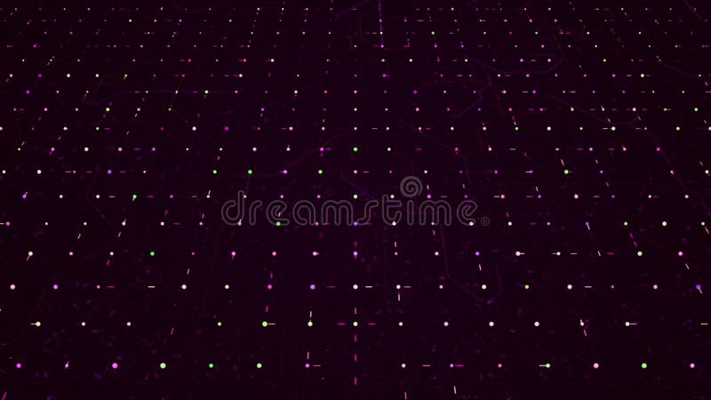 Moving Chip in Computer Board. Animation. Virtual Circuit with Moving ...