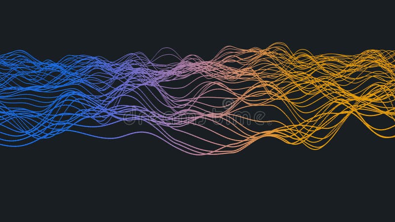 Moving and Progressing Waveform of Joined Dots Stock Video - Video of ...