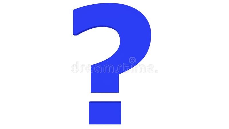 Moving Question Mark in Blue Color on White Stock Video - Video of ...