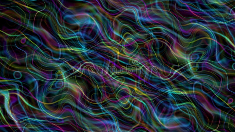 Moving Random Multicolored Wavy Texture. Psychedelic Wavy Animated ...