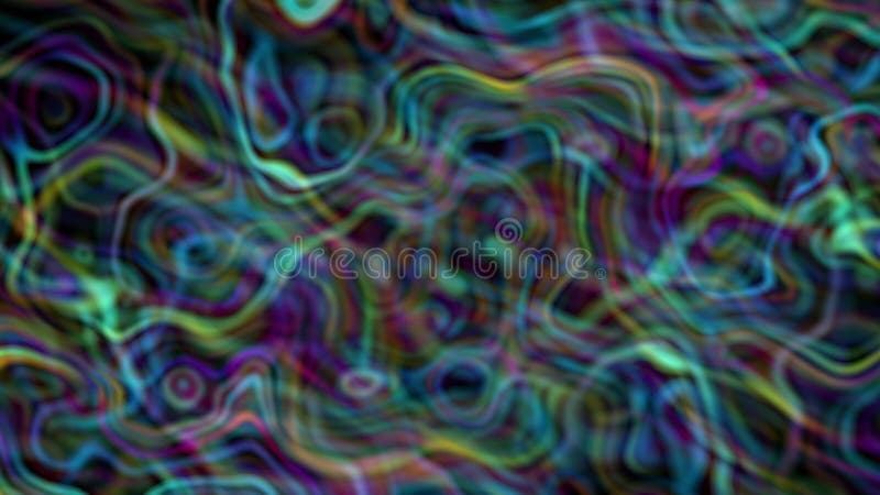 Moving Random Multicolored Wavy Texture. Psychedelic Wavy Animated ...