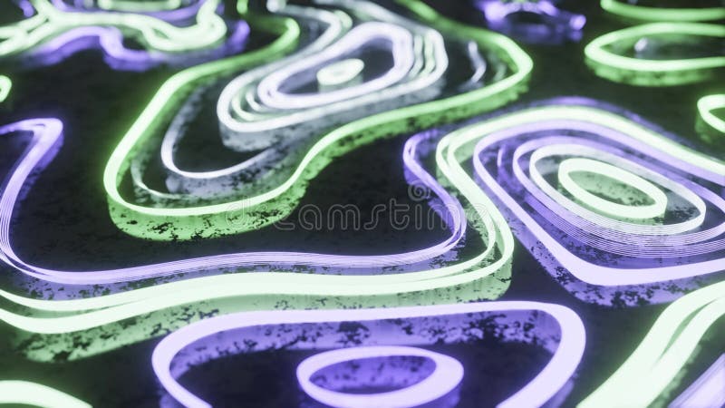 Moving Random Wave Texture. Seamless Loop Psychedelic Wavy Animated ...
