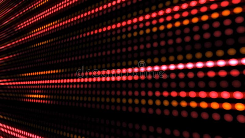 Moving Red Dots in Black Background. Small Circles Flickering in Black ...