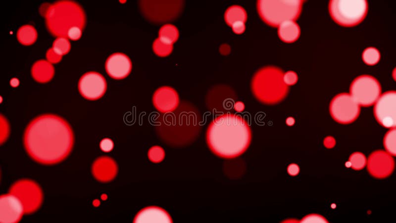 Moving Red Particles Background with Bokeh Seamless Loop Animation on ...