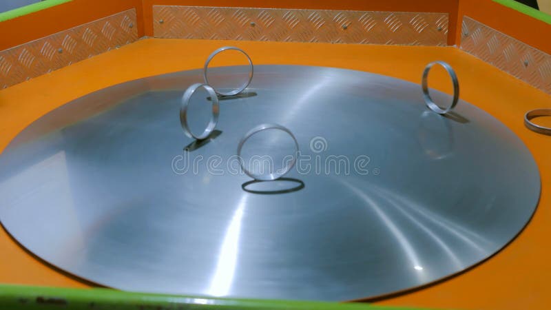 Moving Rings on Metal Turning Surface Editorial Stock Photo - Image of ...