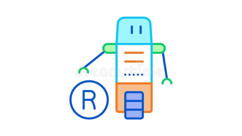 Moving Robot Icon Animation Stock Footage - Video of robot, technology ...