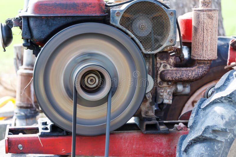 Moving Rolling and Belt of Vehicle Engine Stock Image - Image of motor ...