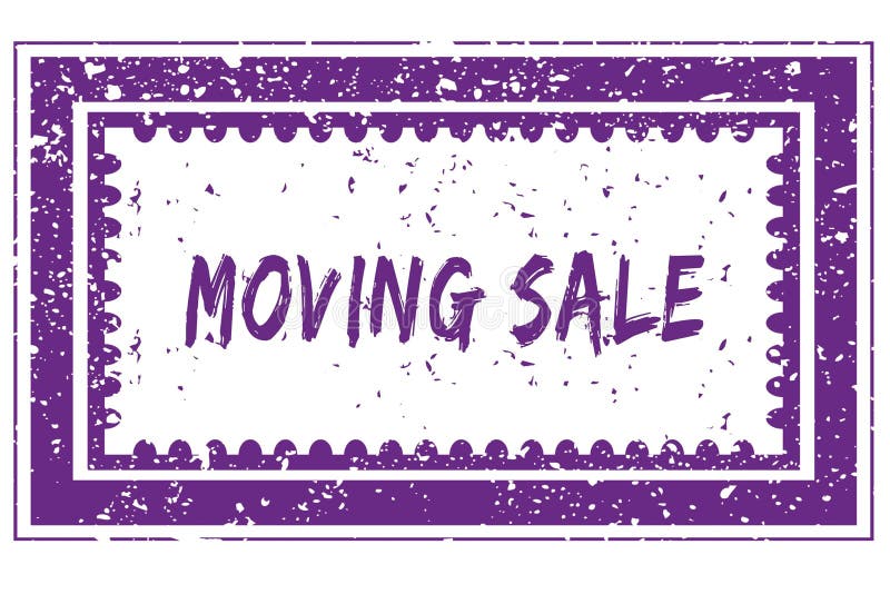 MOVING SALE in Magenta Grunge Square Frame Stamp Stock Illustration ...