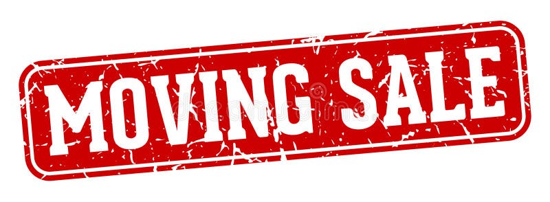 Moving Sale Rectangular Sign. Moving Sale Stamp Stock Vector ...
