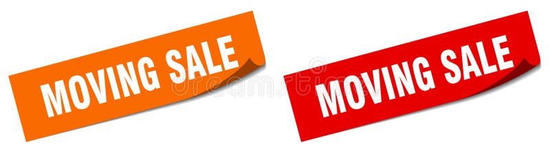 Moving Sale Sticker. Moving Sale Sign Set. Stock Vector - Illustration ...