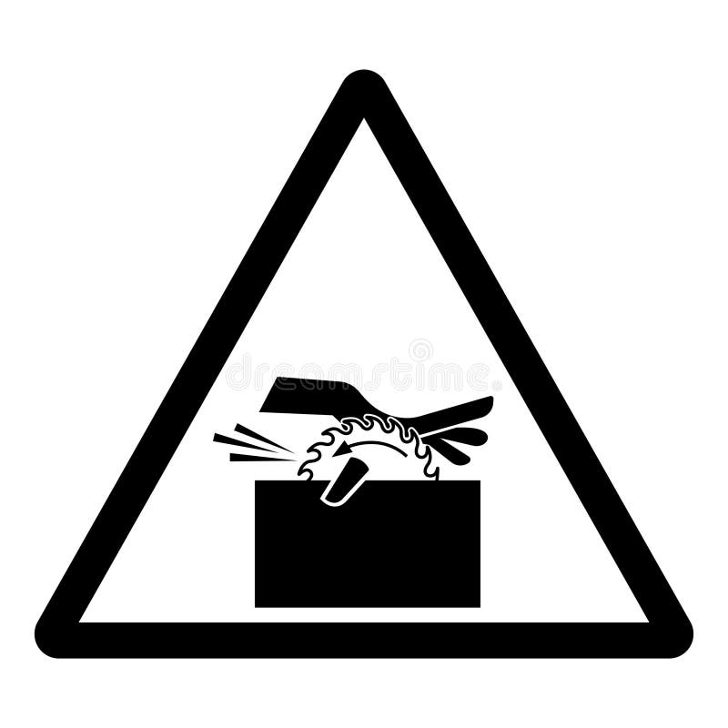 Moving Saw Blade on Swing Machine Can Cut Symbol Sign, Vector ...