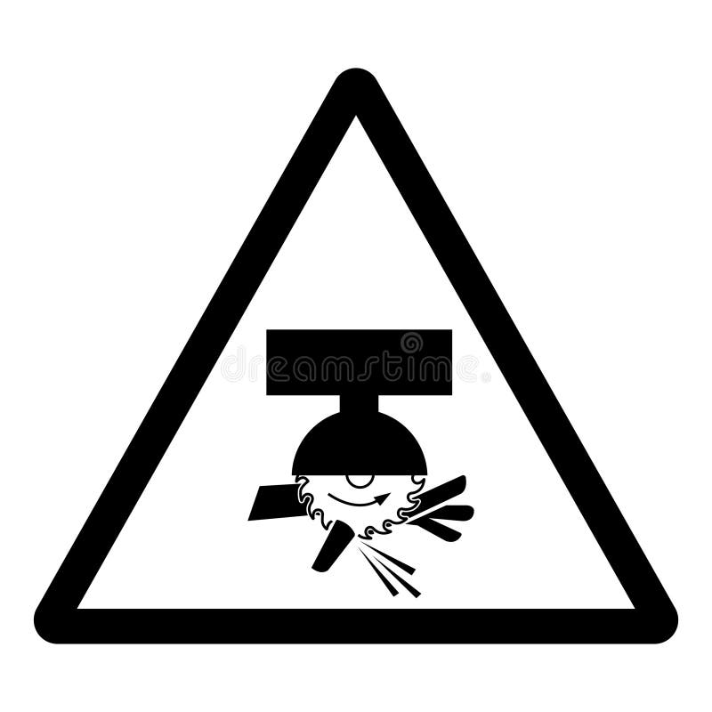 Moving Saw Blade on Swing Machine Can Cut Symbol Sign, Vector ...