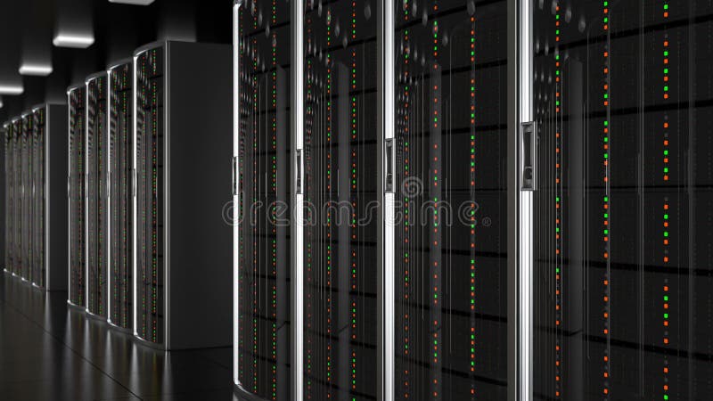 3D 4K Server Room - Data Center - Storage/ Hosting/ Fast Internet ...