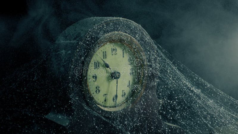 Dust Swirls Over Cobweb Covered Clock Stock Video - Video of attic ...