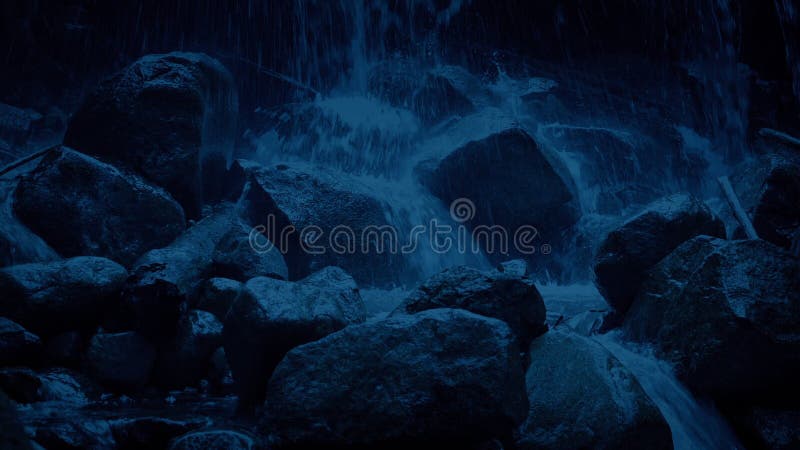 Passing Dramatic Waterfall in the Wild at Dusk Stock Footage - Video of ...