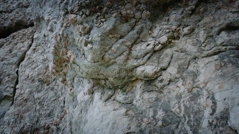 Eroded Coastal Rocks Tracking Shot Stock Video - Video of overhead ...