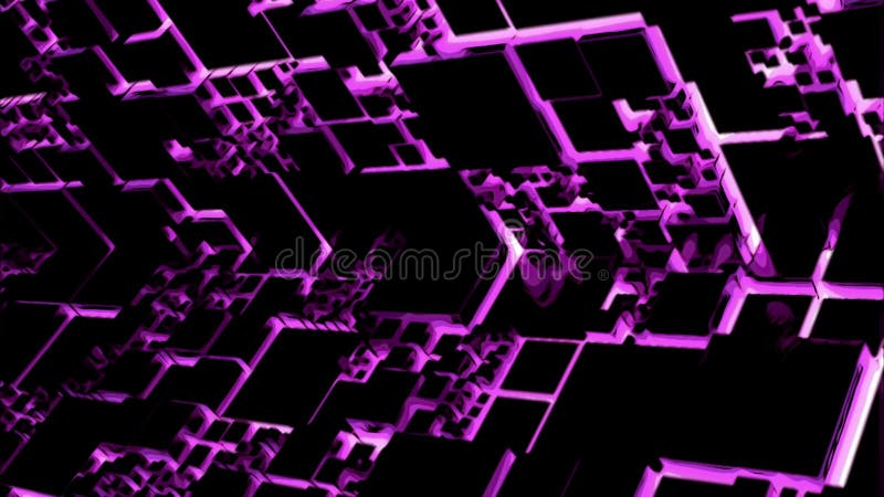 Moving Space with Cyber Square Pattern. Design. Neon Pattern with ...
