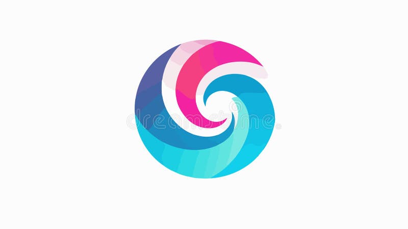 Moving Spiral Shape Logo with Swirl Look Vector Stock Illustration ...