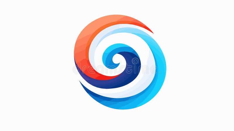Moving Spiral Shape Logo with Swirl Look Vector Stock Illustration ...