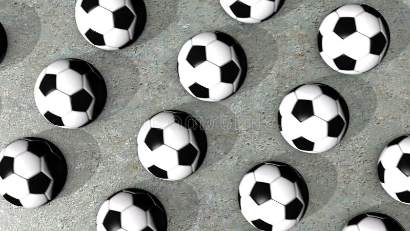 Infinite Soccer Balls Passing on Meadow Ground Infinite Loop Animation ...