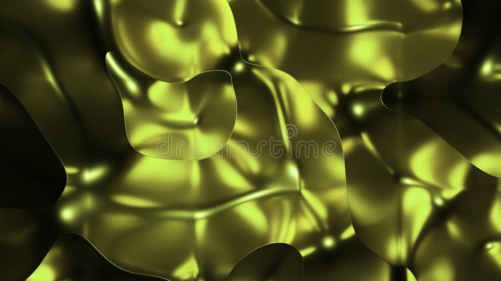 Moving Spots of Metallic 3d Liquid. Design. Metallic Luster Moving ...