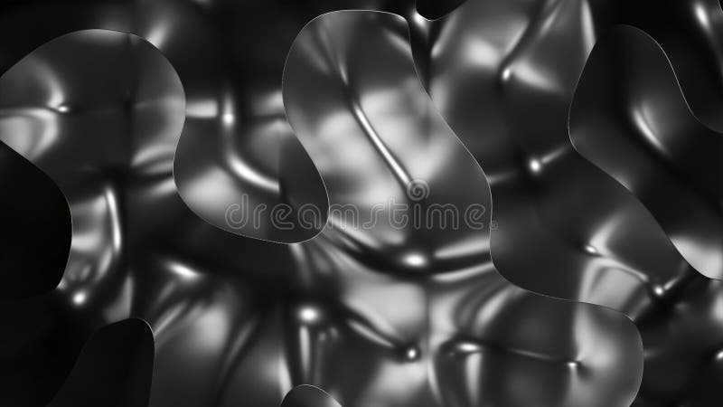 Moving Spots of Metallic 3d Liquid. Design. Metallic Luster Moving ...