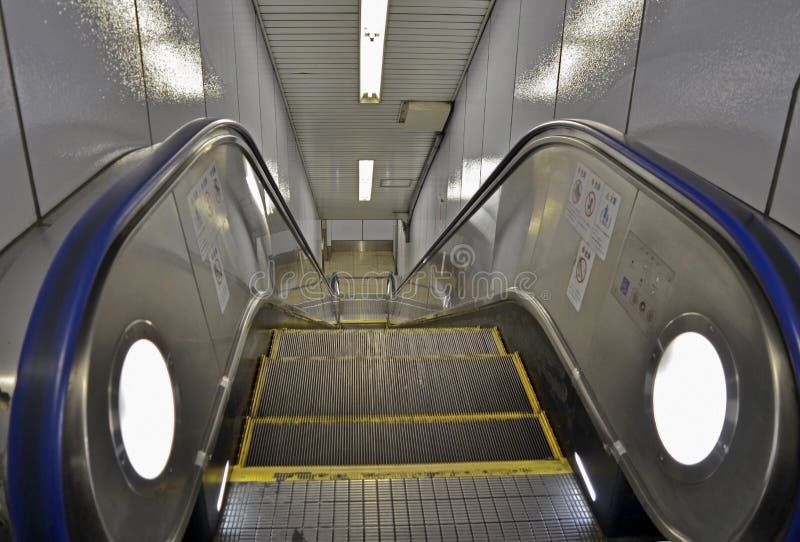 Moving staircase stock image. Image of japan, subway - 95355127