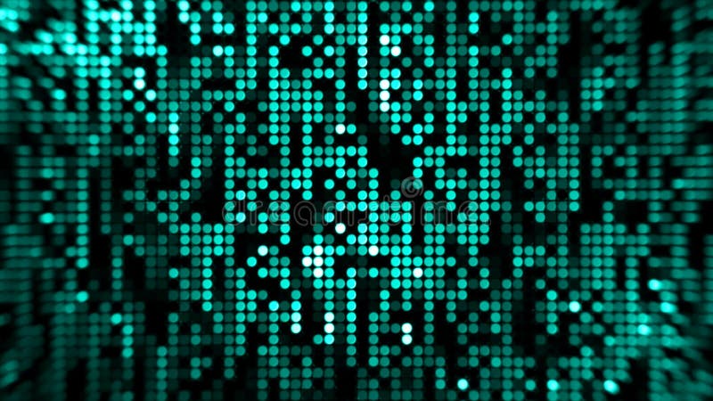 Moving Stream of Colored Dots on Black Background. Motion. Animation of ...