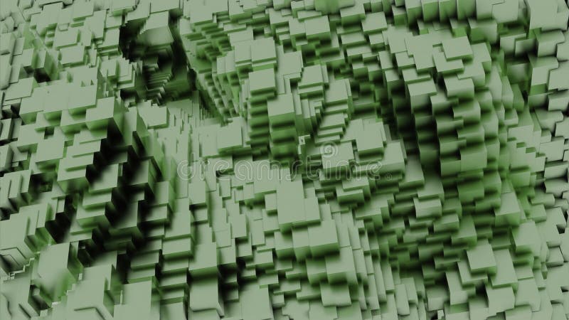 Moving Stream of Squares in Matrix. Design. 3D Cubes Move Quickly in ...