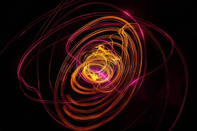 Moving Swirls of Colored Lights Stock Photo - Image of analysis, data ...