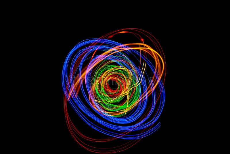 Moving Swirls of Colored Lights Stock Photo - Image of colors, voice ...