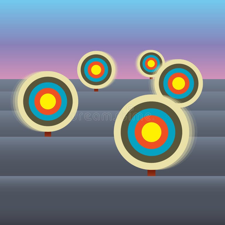 Moving Targets stock vector. Illustration of action, mark - 27544029