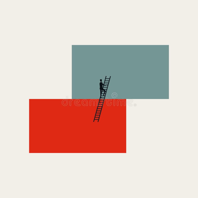 Moving To Next Level, Business Vector Concept. Symbol of Promotion ...