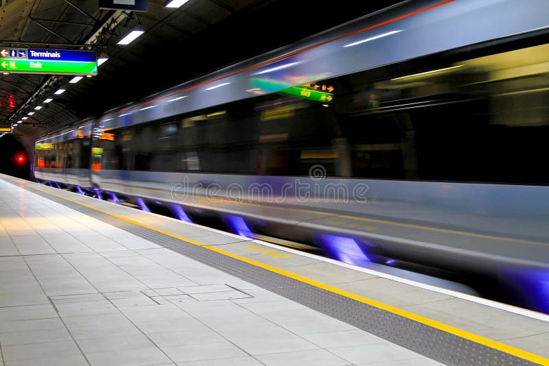 Fast moving train stock photo. Image of white, tube, trains - 5759014