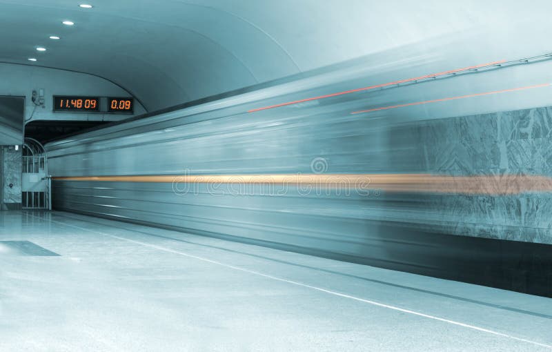 Moving train stock image. Image of line, elevated, interior - 17692511