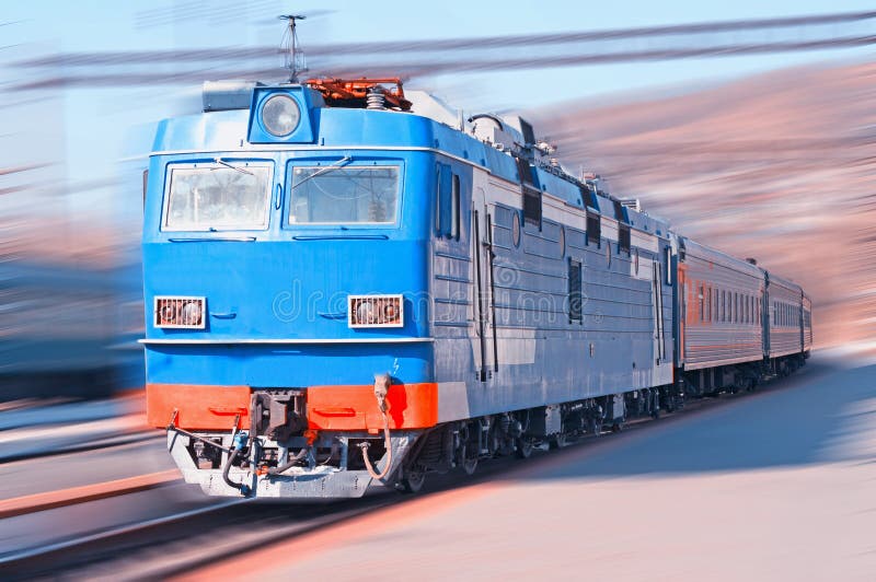 Fast Moving Freight Diesel Locomotive Stock Image - Image of diesel ...